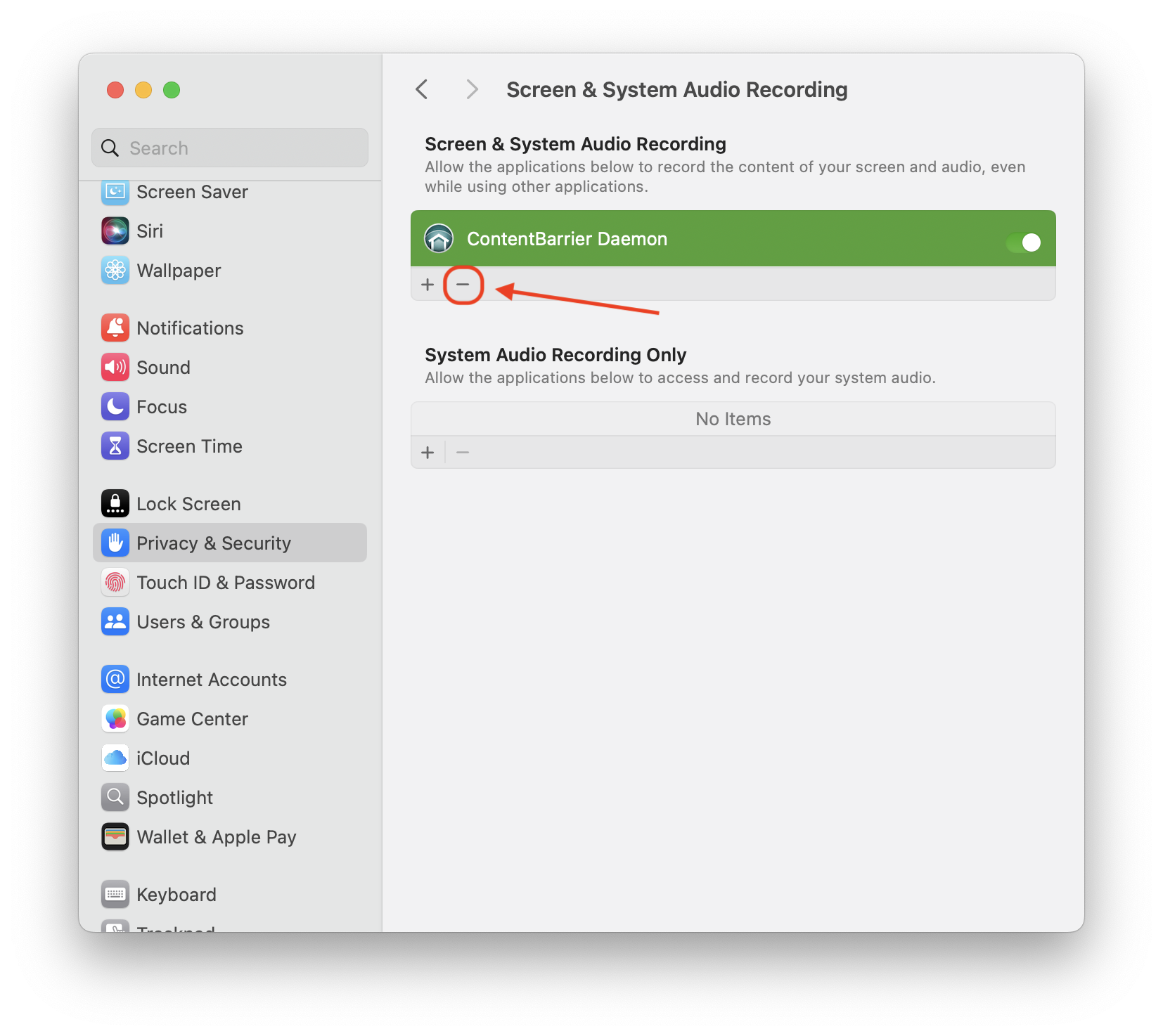 Enable Screen Recording Within ContentBarrier on macOS Sequoia – Intego ...