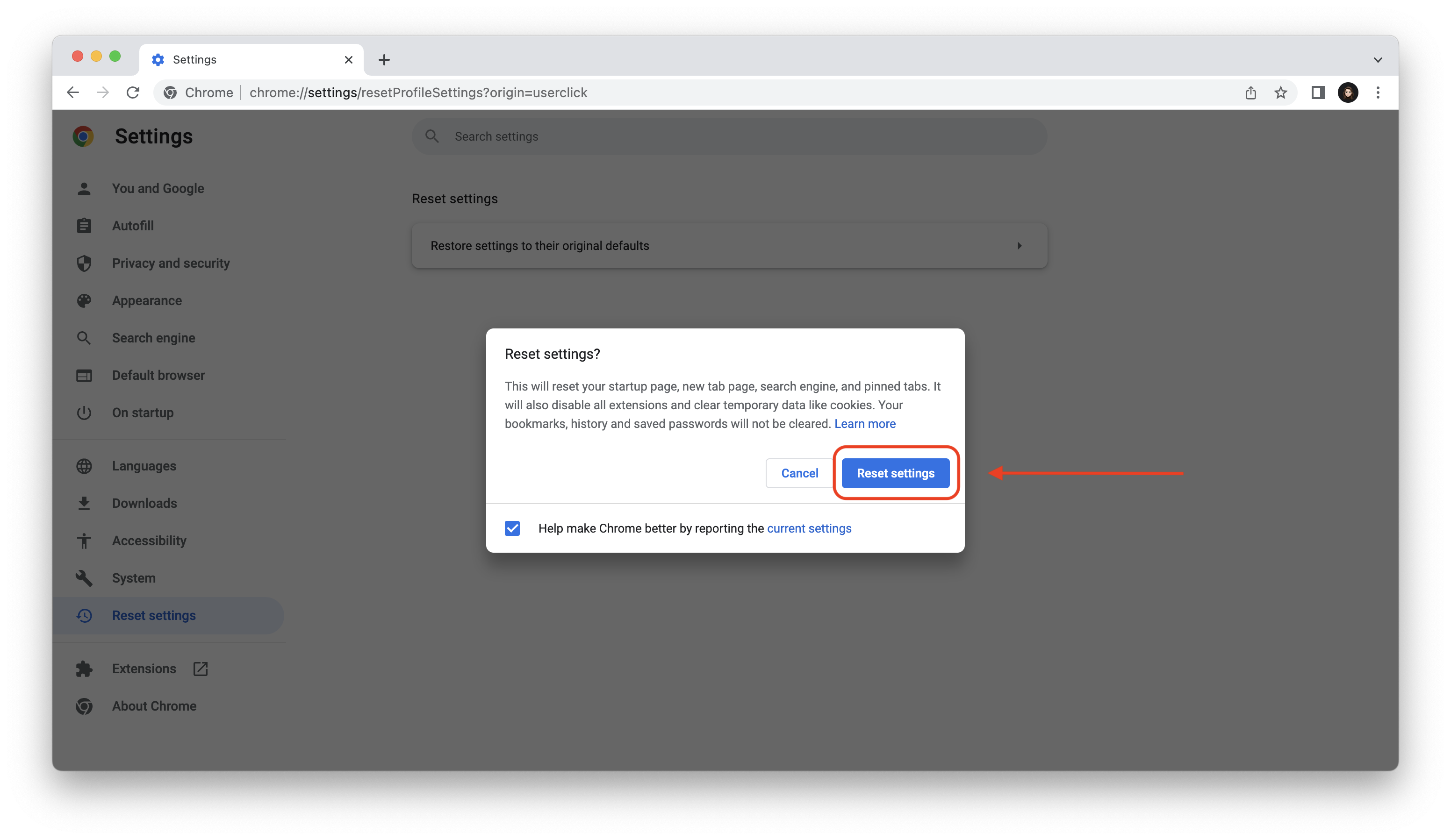 How To Reset Your Google Chrome Browser Intego Support